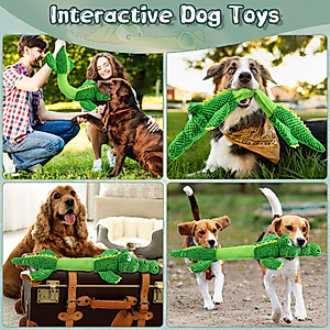 WOWBALA Dog Toys for Large Dogs: Squeaky Dog Toys - Plush Dog Chew Toys - Tough Tug of War Dog Toys - Interactive Puppy Toys for Small,Medium,Large Breed
