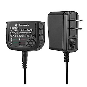 Powerextra 20 Volt Lithium Battery Charger LCS1620 for Black and Decker 16V 20V Lithium Ion Battery LBXR20 LBXR20-OPE LB20 LBX20 LBX4020 LB2X4020 LBXR2020-OPE BL1514 LBXR16