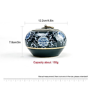 Ceramic Storage Jars, Exquisite Glaze Food Canisters for Kitchen Spice Storage,Tea Caddy Storage,Coffee Jar,Condiment Jar with Seald Lid