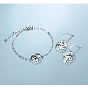 AGVANA Sterling Silver Tree of Life Bracelet for Women Delicate Jewelry Family Tree Bracelet for Her Anniversary Birthday Gifts for Women Mom Wife Lover Daughter Her Yourself, Length 7”