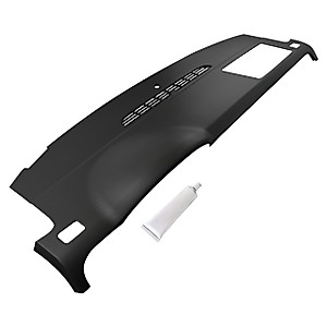 DashSkin USA American Made Dash Cover Cap Compatible with 07-14 Tahoe Suburban Yukon Avalanche - Easy Cracked Dash Fix - w/o Speaker Holes in Black (Fits Single Glovebox Silverado/Sierra ONLY)