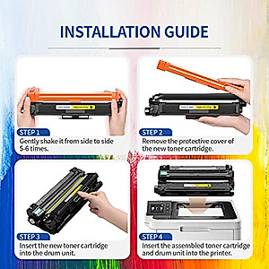 INKCLOUD TN-227BK/C/M/Y Compatible Toner Cartridge Replacement for Brother TN227 TN223 Work with HL-L3290CDW MFC-L3770CDW MFC-L3750CDW HL-L3270CDW HL-L3210CW Printer (Black Cyan Magenta Yellow 4 Pack)