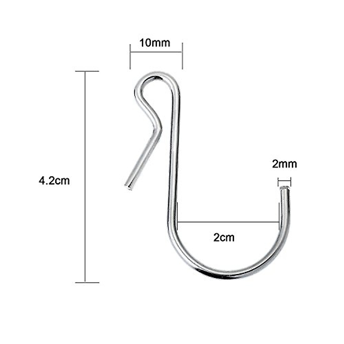 TOODOO Hanging Hooks S Shaped Metal Hooks Clip Hangers with Storage Box for Bathroom Bedroom Office (20)