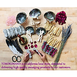 TOMOKO White Sage Candle, Sage Leaf, Rose, Lavender, Himalayan Salt & Essential Oil