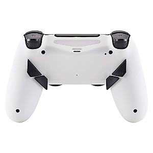 eXtremeRate White Dawn Programable Remap Kit for PS4 Controller with Upgrade Board & Redesigned Back Shell & 4 Back Buttons - Compatible with JDM-040/050/055 - Controller NOT Included