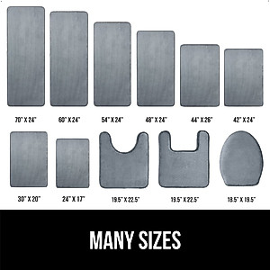 Gorilla Grip Thick Memory Foam Bath Rugs, Soft Absorbent Velvet Bathroom Mats, Durable Dots on Underside, Machine Washable Bathmat, Carpet Rug Room Decor for Shower Floor, 36x24 Mat, Graphite