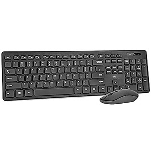 Wireless Keyboard and Mouse Combo - Rii Standard Office for Windows/Android TV Box/Raspberry Pi/PC/Laptop/PS3/4 (1PACK)