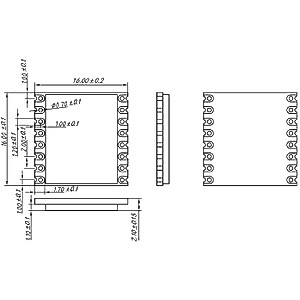 Lubeby Smart LoRa Module 16 * 16mm, Low Cost SPI Port LLCC68 Based LoRa Module 868MHZ LoRa-CC68 & LoRa-CC68-TCXO Compatible with RFM95W (LoRa-CC68-868 x 5 pcs)