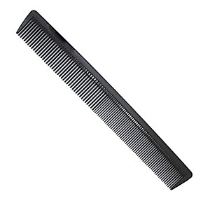 Professional Teasing Comb, Fine and Wide Tooth Hair Barber Comb, Black Carbon Fiber Cutting / Styling / Hairdressing Comb For All Hair Types