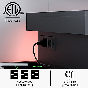 Cozy Castle Extra Long 73.2" Fireplace TV Stand up to 85" TV, High Gloss Entertainment Center with 30" Electric Fireplace, LED Lights and 2 Storage Cabinets, Modern Media Console with Charging Station