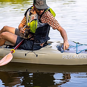 Perception Kayaks Pescador Pro 10 | Sit on Top Fishing Kayak with Adjustable Lawn Chair Seat | Large Front and Rear Storage | 10' 6" | Moss Camo