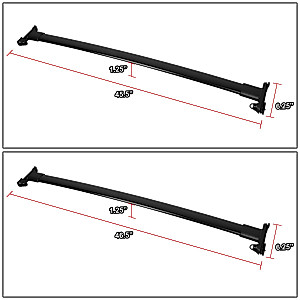 DNA Motoring RR-FEX11 OEM Style Aluminum Roof Rack Cross Bars Compatible with 11-15 Ford Explorer, 150lbs Max Load , Black