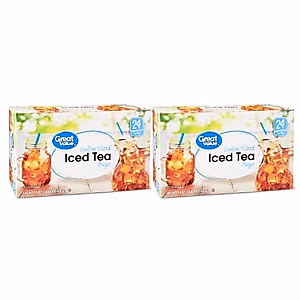 Great Value Iced Tea Bags, Gallon Sized, 24 oz, 24 Count (Pack of 2)