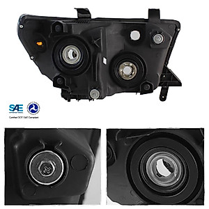 AKKON - For Toyota Tundra OE Replacement Black Headlights Driver/Passenger Head Lamps