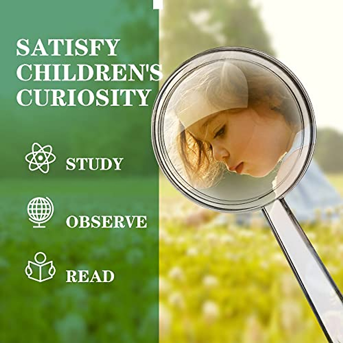 OBTANIM Mini Plastic Handheld Magnifying Glasses Portable Reading Magnifier for Senior and Kids, Hand Lens 5X Magnifier for Home, Indoor and Outdoor Use (20 Pack)