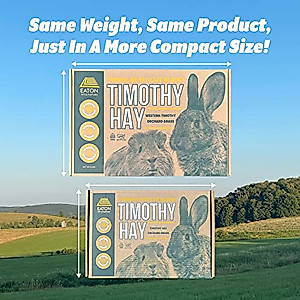 Eaton Pet and Pasture Naturally Grown, Premium, 1st Cut Blend, Western Timothy Hay Orchard Blend, Small Animal Food, Sustainable, Eco-Friendly, Farmer-Owned, 6LB-Box.