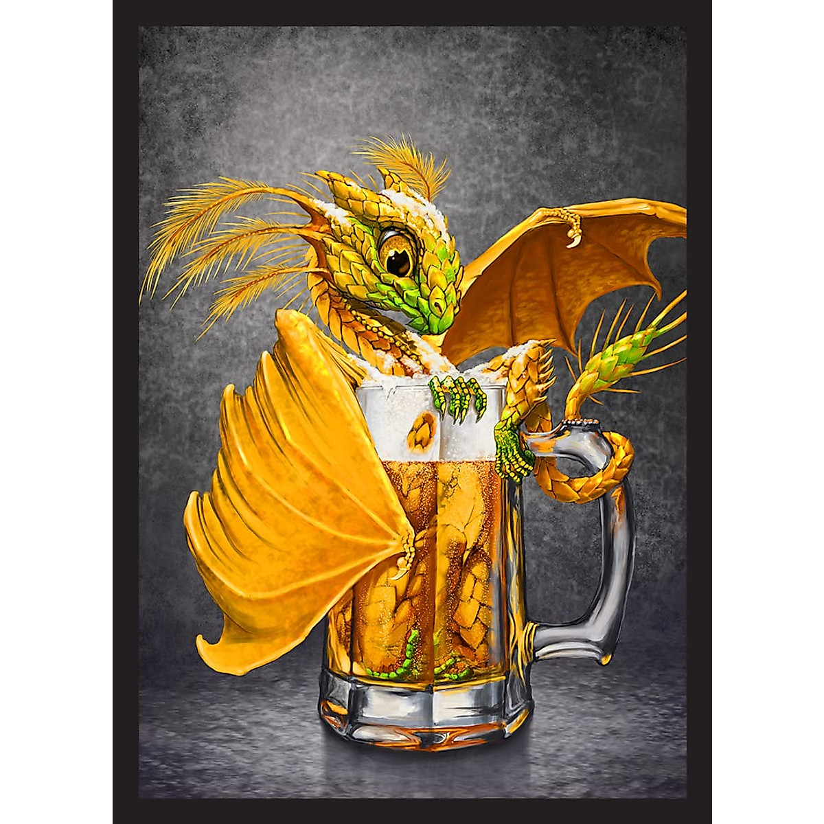 MTG Sleeves 50 MTG Standard Card Sleeves Deck Protector - Amber Beer Drink Dragon