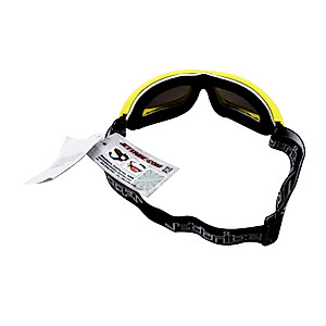 Jettribe Classic Jet Ski Goggles - PWC Watercraft Water Sports Sunglasses - Easy Fit Glasses for Ultimate Adventure Like Kite Boarding, Surfer, etc - Neon Yellow Floating Frame/Amber Lens Goggles