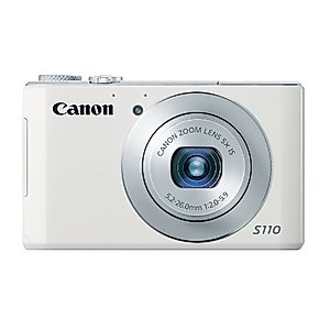 Canon PowerShot S110 12.1 MP Digital Camera with 5X Wide-Angle Optical Image Stabilized Zoom (White)