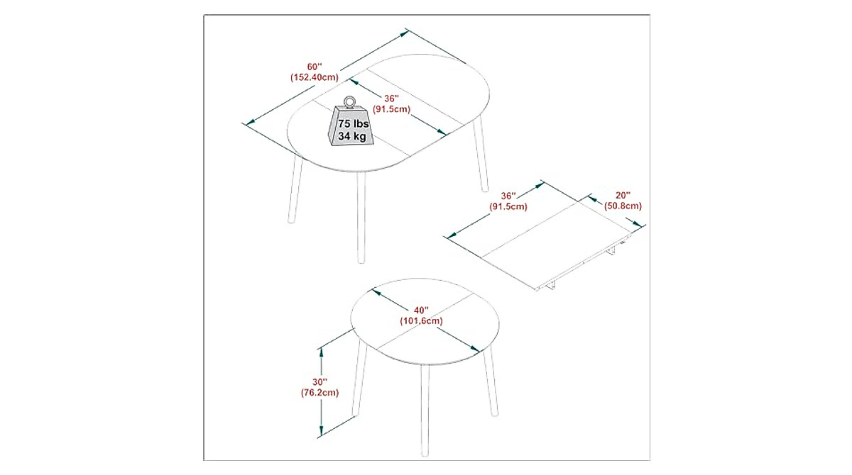 Walker Edison Mid Century Oval Dining Table - Stylish & Versatile