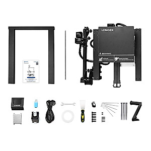 LONGER LK4 3D Printer 90% Pre-Assembled with 2.8" Full Color Touch Screen, Resume Printing, Filament Detector, Built-in Safety Power Supply 220x220x250mm