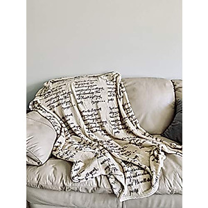 Inspirational Scripture Ultra-Soft Throw Blanket | Lightweight Fleece | Proverbs | 50x60 Inches (Brown)