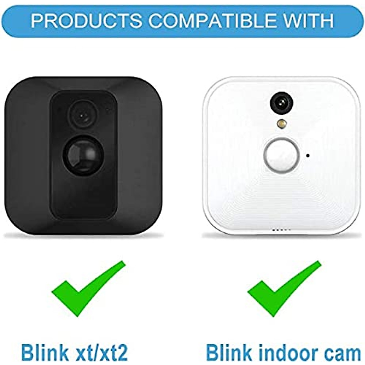 Blink XT / XT2 Camera Mount, 360 Degree Adjustable Indoor/Outdoor Wall Mount Bracket for Blink Home Security System Black 3 Pack