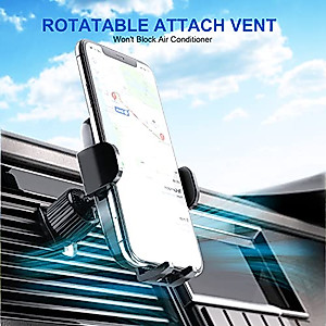 IKOPO Phone Mount for Car Vent [Upgrade Metal Hook - 100% Never Fall], Universal Car Cell Phone Holder Suitable for All iPhone, Samsung, LG and More【Fit for Big Phones & Thick Case】