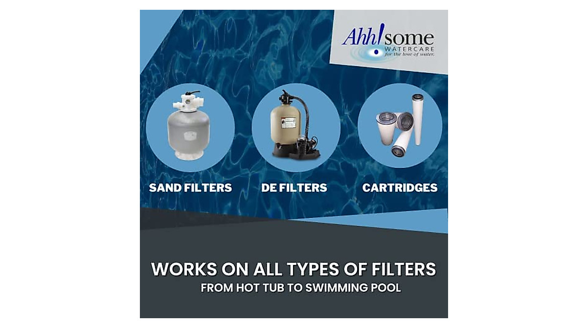 AhhSome Hot Tub & Pool Filter Cleaner - 6 Months Supply