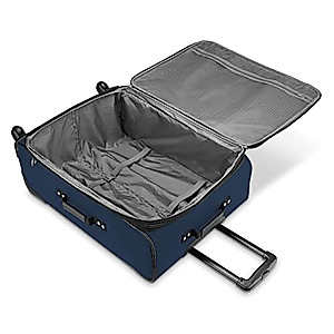 American Tourister Pop Max Softside Luggage with Spinner Wheels, Navy, 3-Piece Set (21/25/29)