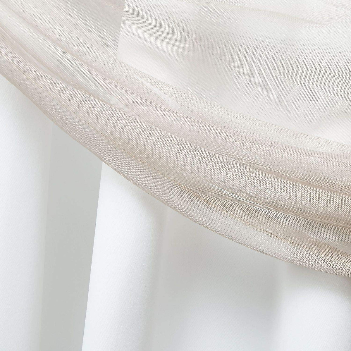 Exclusive Home Curtains EH8462-02-2-84H Crescendo Lined Blackout Hidden Tab Top Curtain Panel Pair, 52x84, Champagne