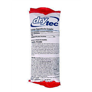 DryTec 1-1901-24 Calcium Hypochlorite Chlorine Shock Treatment for Swimming Pools, 1-Pound, 24-Pack
