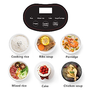 JINGTIEDA Small Rice Cooker,Multi Food Steamer,Portable Travel Rice Cooker 3 Cups (Uncooked),Suitable For 1-2 People Soup, Rice,cake and Porridge