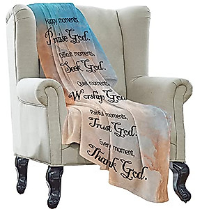 Tapesb Christian Scripture Blanket Spiritual Gifts for Women Religious Throw Blanket with Bible Verse Inspirational Healing Thoughts Gifts for Women Men Pastor Appreciation Christmas Blanket Gifts