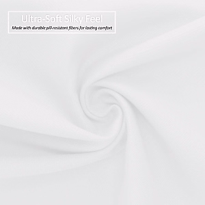 Nestl Double Brushed White Duvet Cover Queen Size 3 Piece Soft Queen Duvet Cover Set + Queen White Pillow Shams Set of 2