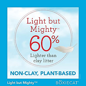 Boxiecat Air Lightweight Premium Clumping Cat Litter -Scent Free- 6.5 lb- Plant-Based Formula- Stays Ultra Clean, Longer Lasting Odor Control, 99.9% Dust Free