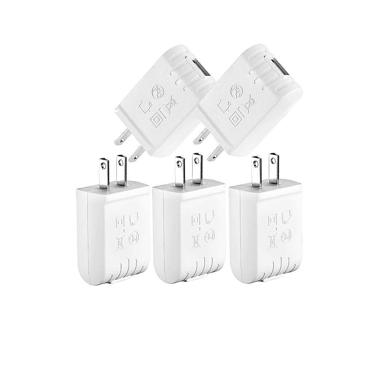 UL Certified Power Adapter 5V 1A USB Wall Charger 1000mA DC Power Supply Compatible with All USB Plug 5V-1A Type A,5Pcs