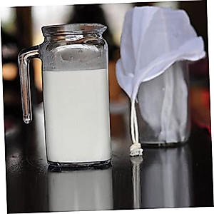 HOMSFOU 4 Pcs Nut Milk Bag Yogurt Strainer Bag Reusable Straining Bag Food Strainer Cheesecloth Bag Filter Mesh Bag Brew Bag Organic Nuts Cheesecloth Straining Bags White Filter Bag Coffee