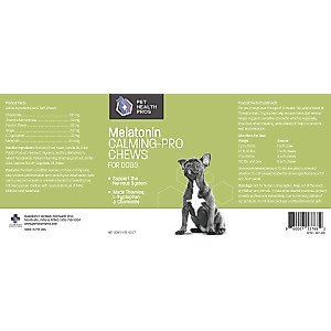 Pet Health Pros Melatonin Calming-Pro Dog Calming Chews for Dogs - Made with Chamomile, Ginger and Melatonin - Dog Calming Chews for Dogs Anxiety and Stress - Storms, Fireworks and Travel - 60 ct