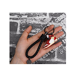 MPK Mini Sneaker Keychain - 3D Basketball Keychain Accessories for Men, Women,graduation gifts,inspirational gifts (Red-3)