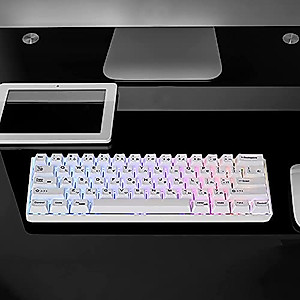 GTSP 135 Japanese White Keycaps Cherry Profile DYE-Sub with 6.25U/6U Space Bar for MX Switches TKL ALT 65% Fullsize Gaming Keyboards Minimalist
