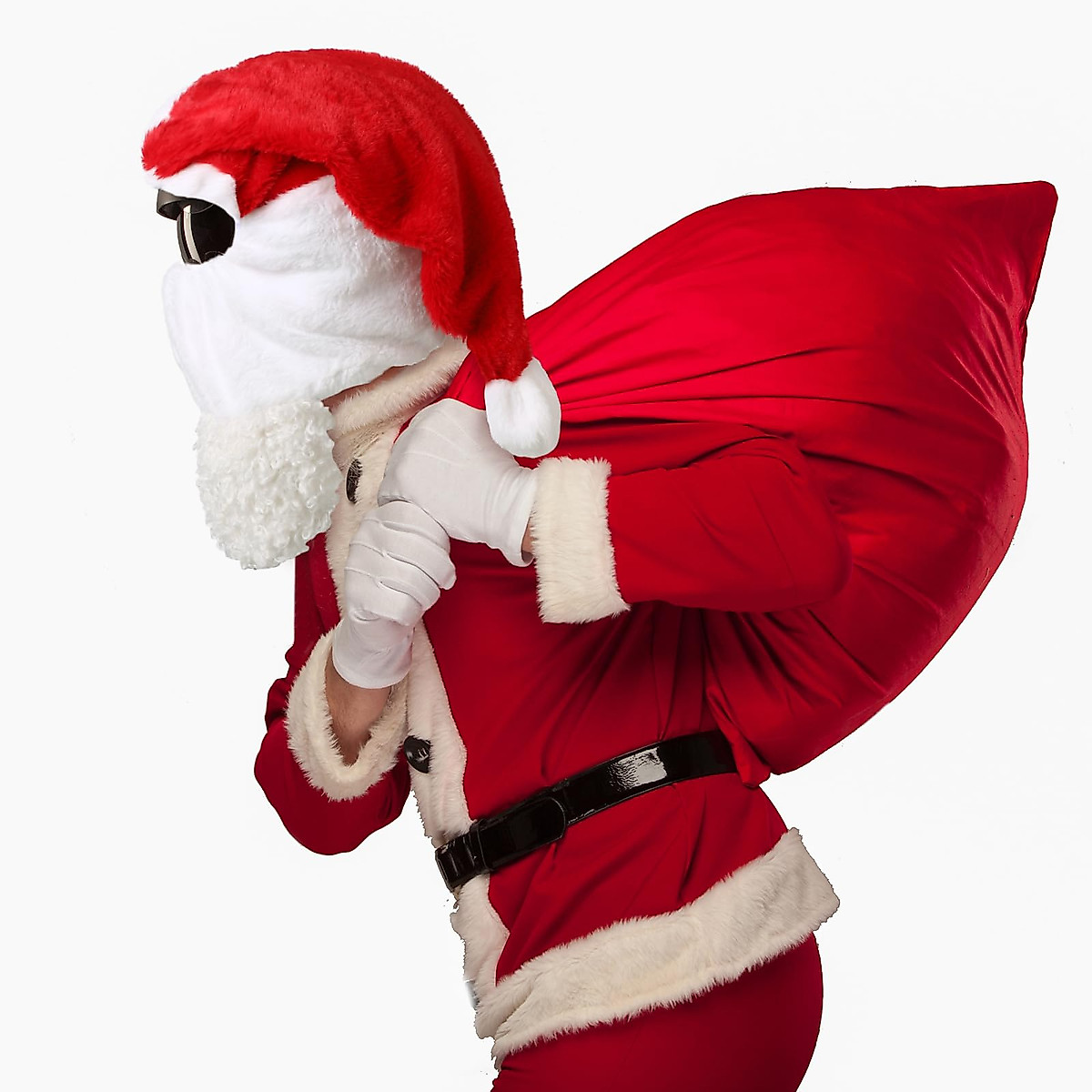 Shinymoon Christmas Santa Motorcycle Helmet Cover Nativity Helmet Cover Santa Claus Xmas Hat Decoration Accessories for Men Riding Bike Motorcycle Helmets, Helmet Not Included(Regular Style)