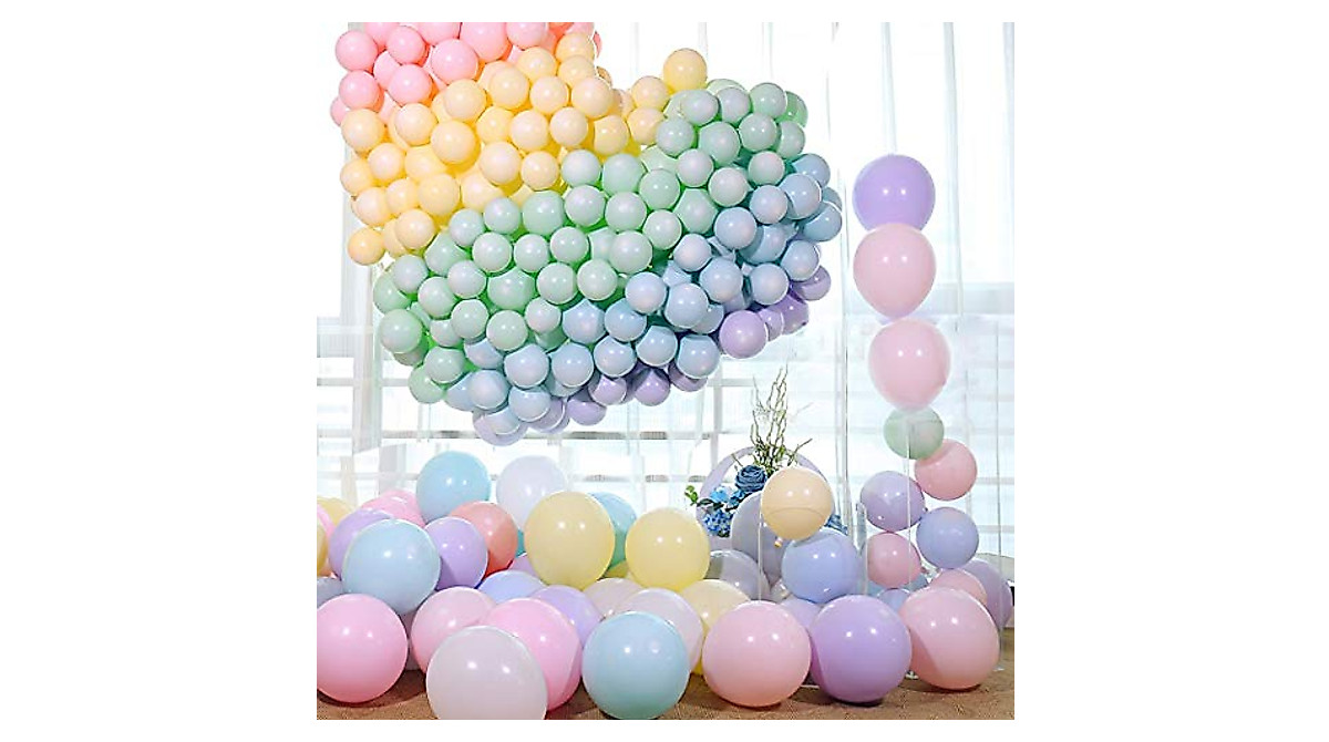100 Pastel Balloons for Celebrations | Assorted Macaron Party Decor