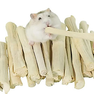 Sweet Bamboo Chew Sticks for Rabbits, Bunny Molar Treats Snack for Small Animals Hamster Chinchilla Guinea Pigs Rabbit Squirrel Natural Teeth Grinding Toys (500g/1.1lb)