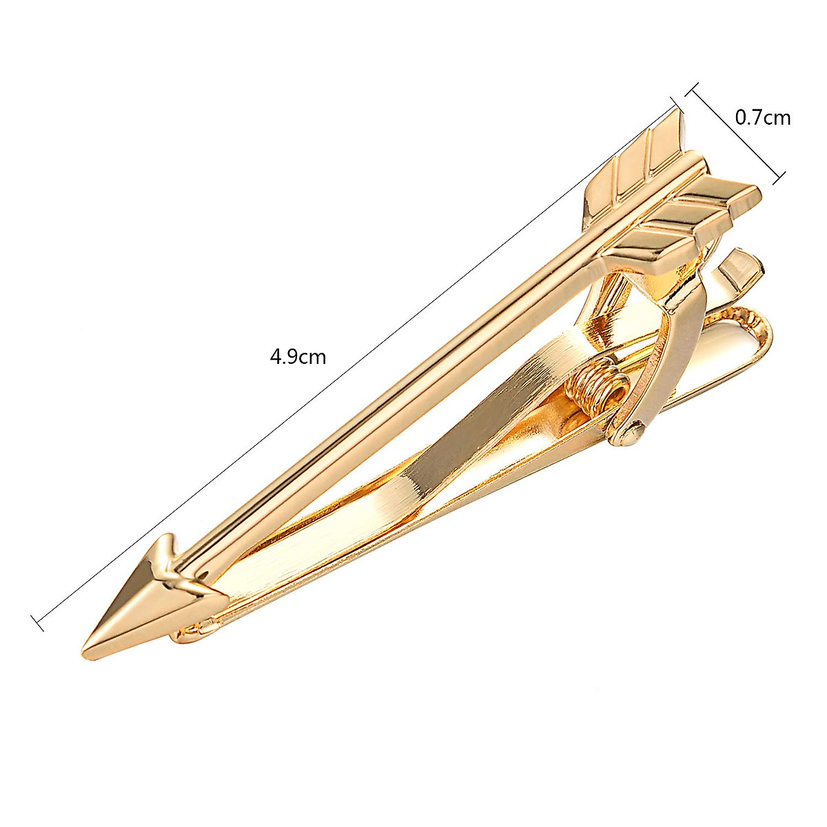 Yoursfs Arrow Tie Clips For Men 14K Gold Plated Tie Bars For Mens