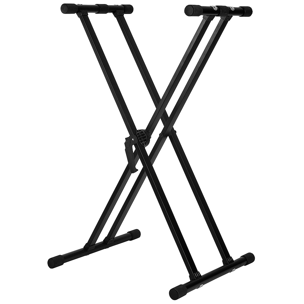 Knox Gear Adjustable Keyboard Stand - Double X Folding Electric Piano Stand for 88 Key and Smaller - Digital Piano Stand Keyboard Riser - Music Key Board Lift - Keyboard Instrument Accessories & Parts