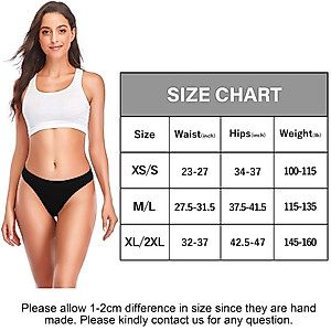 OLIKEME Womens Thongs Underwear G-String Panties Breathable Large Panties M/L