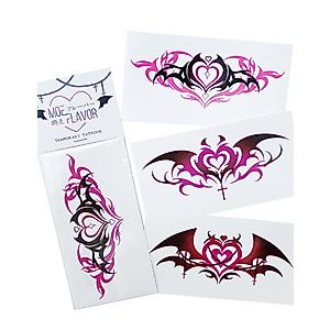 Kawaii Sexy Succubus Womb Temporary Tattoos | Realistic Fake Body Tattoo for Women's Sexy Cosplay (2D)