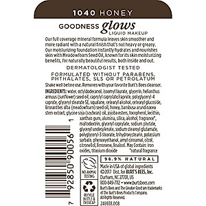 Burt's Bees Goodness Glows Liquid Makeup, Honey - 1.0 Ounce