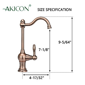 One-Handle Drinking Water Filter Faucet Water Purifier Faucet (Antique Copper)